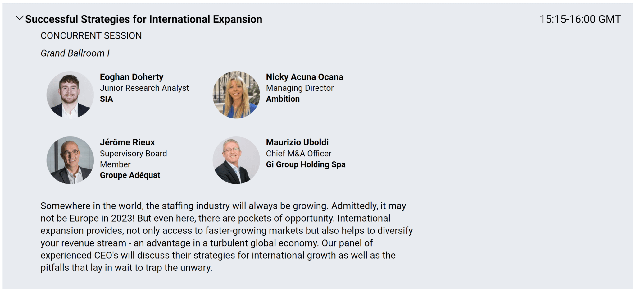 SIA Executive Forum in London: Groupe Adéquat speaks on its ...